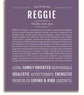 Reggie Personalized Name Meaning Art Prints – Name Stories