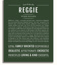 Reggie | Name Art Print – Name Stories