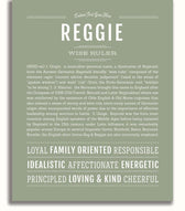 Reggie | Name Art Print – Name Stories