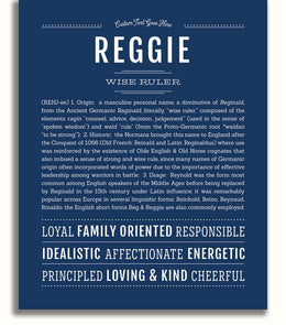 Reggie | Name Art Print – Name Stories