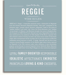 Reggie | Name Art Print – Name Stories