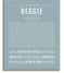 Reggie Personalized Name Meaning Art Prints – Name Stories