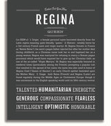 Regina | Name Art Print – Name Stories