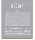 Regina | Name Art Print – Name Stories