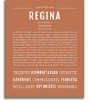 Regina | Name Art Print – Name Stories