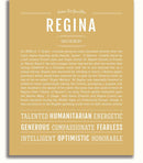 Regina | Name Art Print – Name Stories