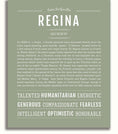Regina | Name Art Print – Name Stories