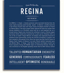 Regina | Name Art Print – Name Stories