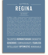 Regina | Name Art Print – Name Stories