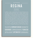 Regina | Name Art Print – Name Stories