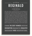Reginald | Name Art Print – Name Stories