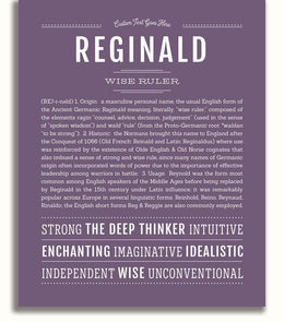 Reginald | Name Art Print – Name Stories