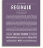 Reginald | Name Art Print – Name Stories
