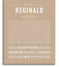 Reginald Personalized Name Meaning Art Prints – Name Stories