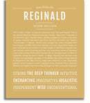 Reginald | Name Art Print – Name Stories