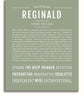 Reginald | Name Art Print – Name Stories