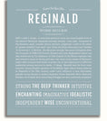 Reginald Personalized Name Meaning Art Prints – Name Stories