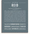 Reid Personalized Name Meaning Art Prints – Name Stories