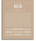 Reid Personalized Name Meaning Art Prints – Name Stories