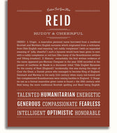 Reid Personalized Name Meaning Art Prints – Name Stories