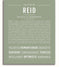Reid Personalized Name Meaning Art Prints – Name Stories