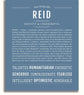 Reid Personalized Name Meaning Art Prints – Name Stories