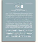 Reid Personalized Name Meaning Art Prints – Name Stories