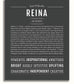 Reina Personalized Name Meaning Art Prints – Name Stories