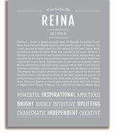 Reina Personalized Name Meaning Art Prints – Name Stories