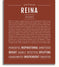 Reina | Name Art Print – Name Stories