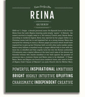 Reina Personalized Name Meaning Art Prints – Name Stories