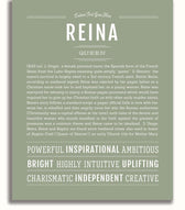 Reina | Name Art Print – Name Stories