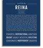 Reina | Name Art Print – Name Stories