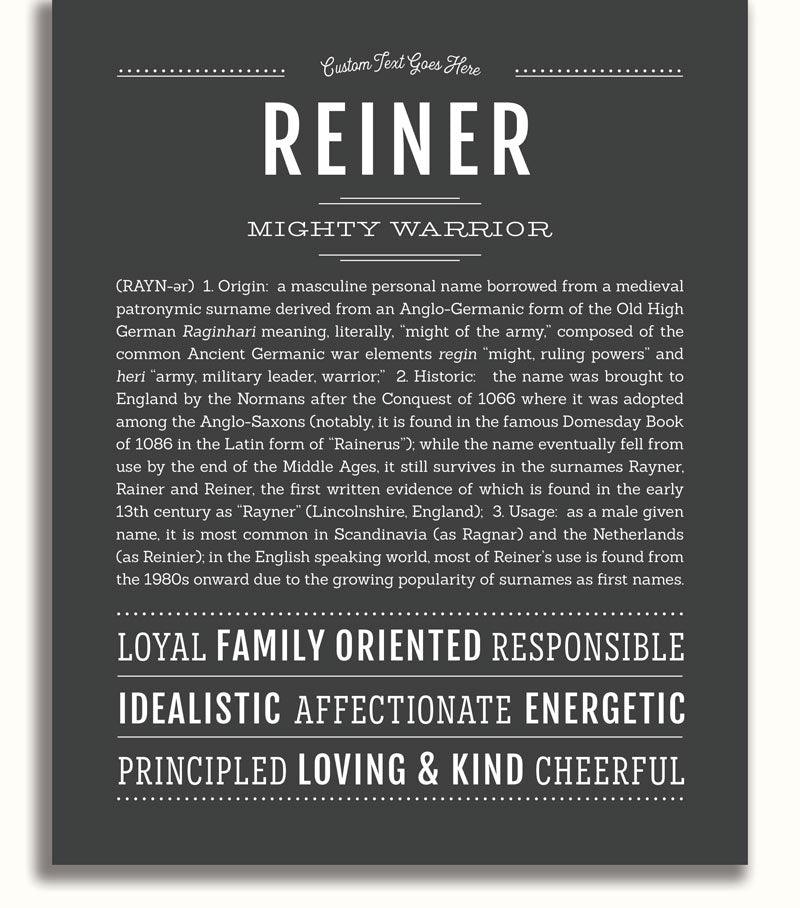 Reiner | Name Art Print – Name Stories