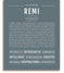 Remi Personalized Name Meaning Art Prints – Name Stories