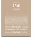 Remi (female) | Name Art Print – Name Stories