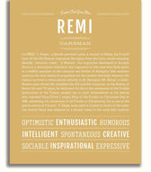 Remi (female) | Name Art Print – Name Stories