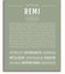 Remi (female) | Name Art Print – Name Stories