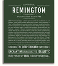 Remington Personalized Name Meaning Art Prints – Name Stories