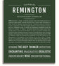 Remington Personalized Name Meaning Art Prints – Name Stories