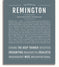Remington Personalized Name Meaning Art Prints – Name Stories