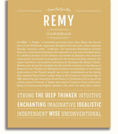 Remy (male) | Name Art Print – Name Stories