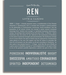 Ren (female) | Name Art Print – Name Stories