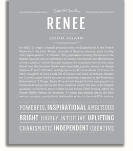 Renee | Name Art Print – Name Stories