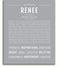 Renee Personalized Name Meaning Art Prints – Name Stories