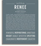 Renee Personalized Name Meaning Art Prints – Name Stories