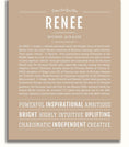 Renee | Name Art Print – Name Stories