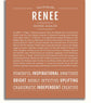 Renee Personalized Name Meaning Art Prints – Name Stories