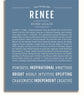 Renee Personalized Name Meaning Art Prints – Name Stories