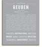 Reuben Personalized Name Meaning Art Prints – Name Stories